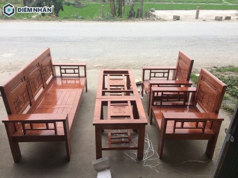 TOP 15 Mẫu bàn ghế gỗ phòng khách nhỏ mini đẹp mê ly, giá rẻ