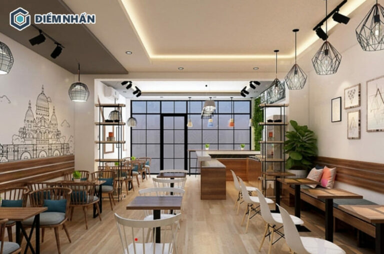 25+ mẫu thiết kế quán cafe mặt tiền 5m đẹp hút khách