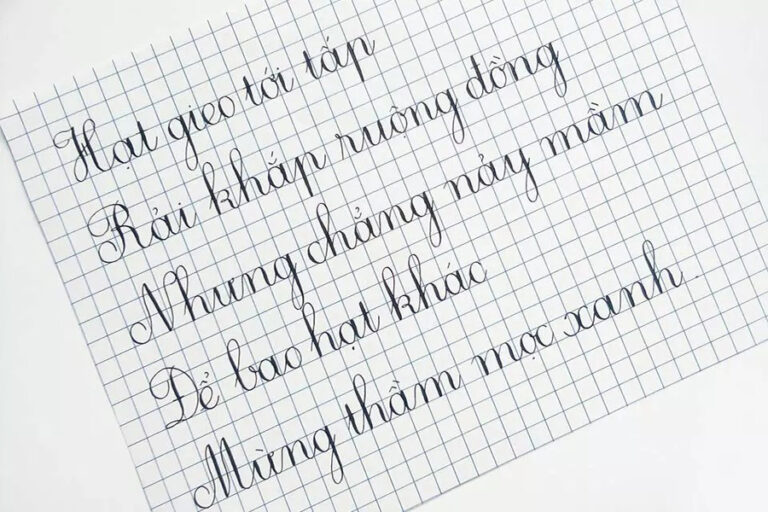 Tổng hợp mẫu luyện viết chữ đẹp lớp 5 chuẩn nhất