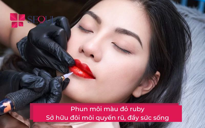 Phun môi màu đỏ ruby - Sắc môi quyến rũ thu hút ánh nhìn